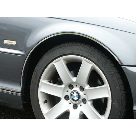 Qaa Stainless Steel Wheel Well Exterior Trim 4Pc Fits 2001-2005 BMW 3 ...