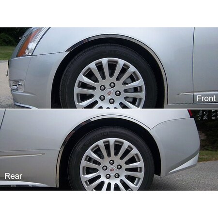 Qaa Stainless Steel Wheel Well Exterior Trim 6Pc Fits Cadillac CTS ...