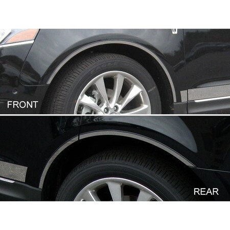 Qaa Stainless Steel Wheel Well Exterior Trim 6Pc Fits 2010-2020 Lincoln ...