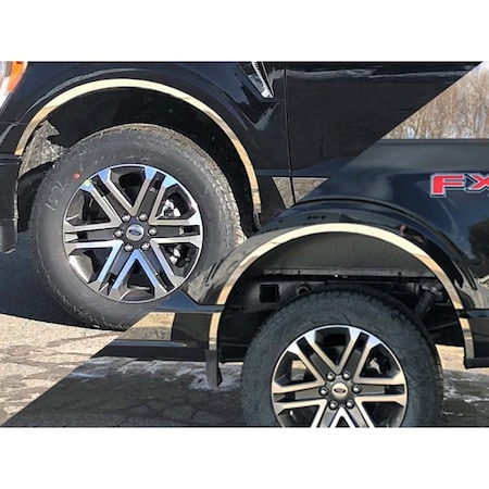 Qaa Stainless Steel Wheel Well Exterior Trim 12Pc Fits 2021-2024 Ford F ...