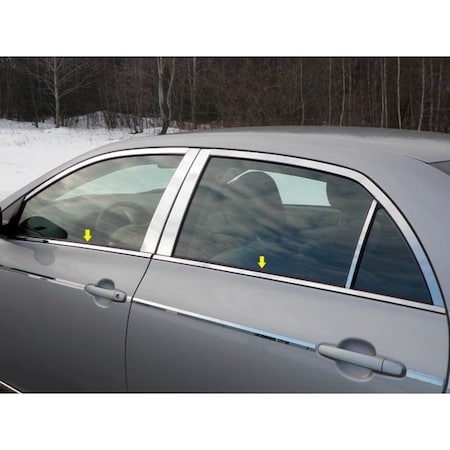 Qaa Stainless Steel Window Sill Exterior Trim 4Pc Fits 2009-13 Toyota ...