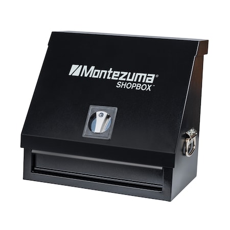 Montezuma Triangle Shop Box, Black, Steel, 18 in W x 12 in D x 17 in H ...