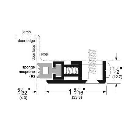 Pemko Adjustable Jamb Weatherstrip 84in Length 379CR84 | Zoro