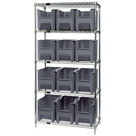 Quantum Storage Systems Giant Stack Container Wire Shelving Systems WR5 ...