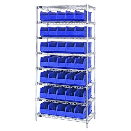 Quantum Storage Systems Stackable Shelf Bin Steel Shelving Systems WR8 ...