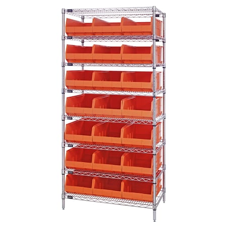 Quantum Storage Systems Stackable Shelf Bin Steel Shelving Systems WR8 ...