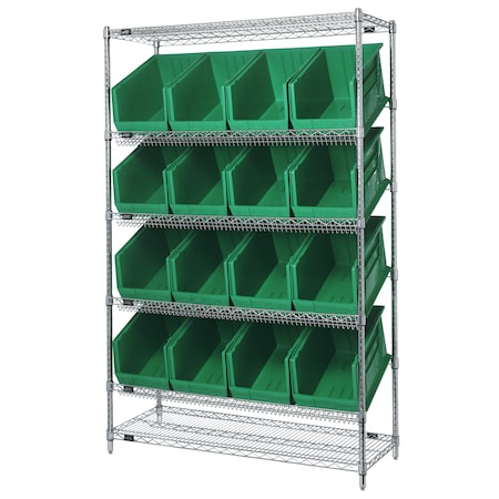 Quantum Storage Systems Slanted Shelf Carts - Stationary WRSL6-74-1848 ...