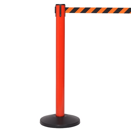 Queue Solutions SafetyPro 300, Orange, 16' Yellow/Black BEWARE OPEN PIT ...