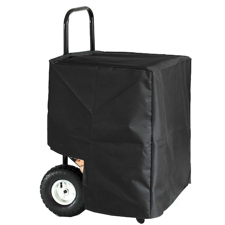 Gardenised Black Firewood Log Caddy Wood Rack Stacking Holder Storage ...