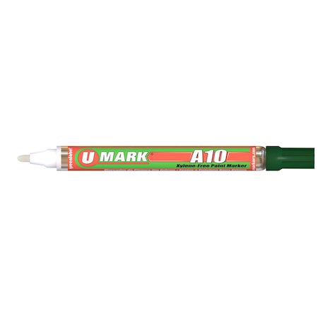 U-Mark A10 Paint Marker Green 2mm 12/bx 10103 | Zoro