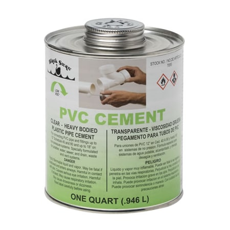 Black Swan PVC Cement (Clear) Quart - HB 7055 | Zoro