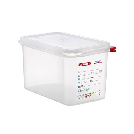 Araven AIRTIGHT CONTAINER POLYPROPYLENE GN1/4, 4.5qt TRANSPARENT, 10 3/ ...