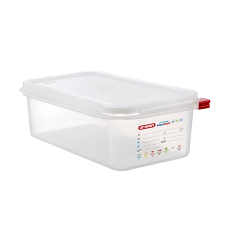 Araven AIRTIGHT CONTAINER POLYPROPYLENE GN1/3, 4.2qt TRANSPARENT, 12 3/ ...