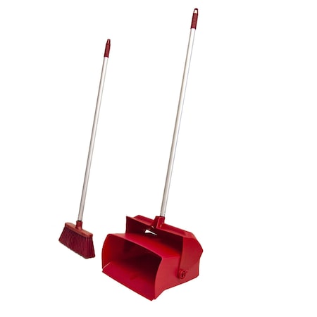 R. S. Quality Products Color Coded Lobby Dustpan Set - RED 630015-R | Zoro