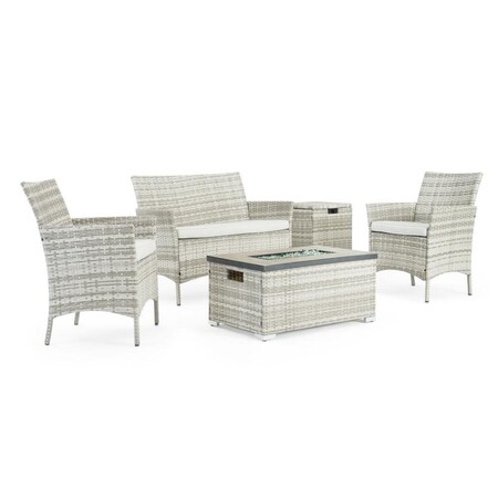 Sego Lily Kanab 4 Piece Fire Seating Group in Gray includes Two Chairs ...
