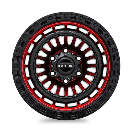Rtx Alloy Wheel, Moab 18x9 5x127 ET-15 CB71.5 Gloss Black Machined Red ...