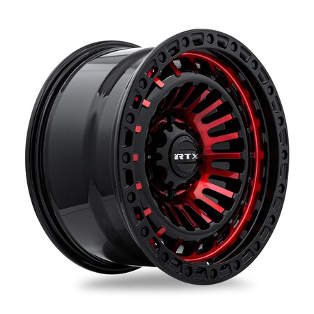 Rtx Alloy Wheel, Moab 18x9 5x127 ET-15 CB71.5 Gloss Black Machined Red ...