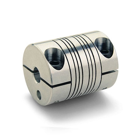 Ruland 4-Beam Clamp Coupling, Bores 10mmx0.375", OD 0.984", Aluminum ...