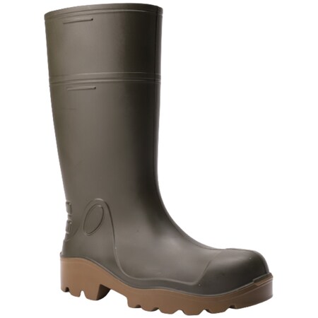 Rdi Footwear Polyurethane Puresafe Steel Toe Boots, Green/Brown, 7 PR ...