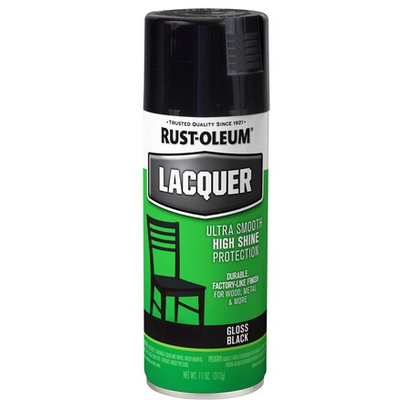 Rust-Oleum Rust-Oleum Lacquer Spray Paint Black Gloss 11 Oz. Spray ...