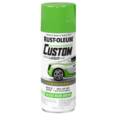 Rust-Oleum Automotive Premium Custom Lacquer Spray Paint, Gloss Neon ...