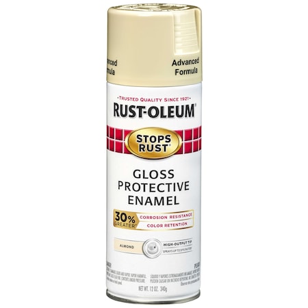Rust-Oleum Almond, Gloss, 12 oz 338884 | Zoro
