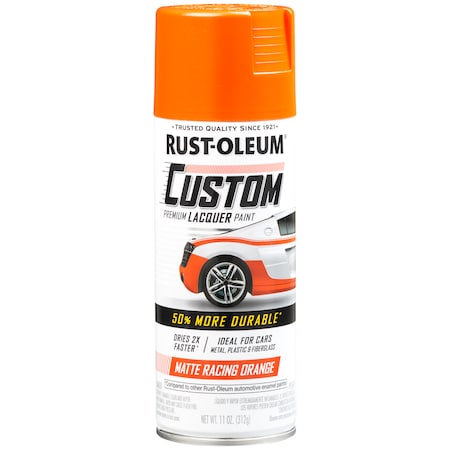 Rust-Oleum Automotive Premium Custom Lacquer Spray Paint, Matte Racing ...