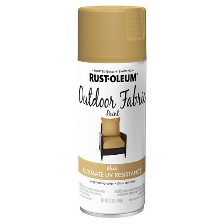 Rust-Oleum Outdoor Fabric Spray Paint, Khaki, Matte, 12 Oz 358834 | Zoro