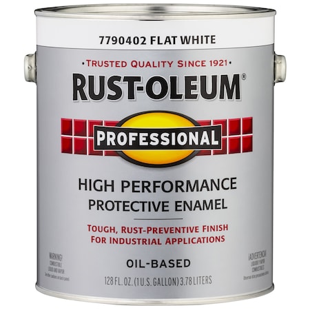 Rust-Oleum Flat, White, Gallon 7790402 | Zoro