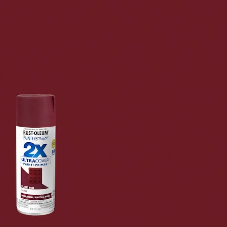 Rust-Oleum Spray Paint, Claret Wine, Satin, Solvent, 12 Oz 334062 | Zoro