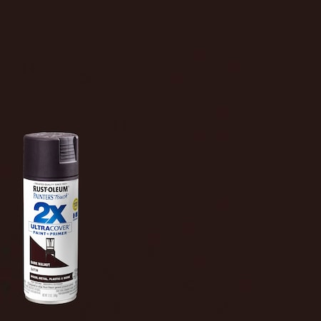 Rust-Oleum Spray Paint, Dark Walnut, Satin, Solvent, 12 Oz 334064 | Zoro