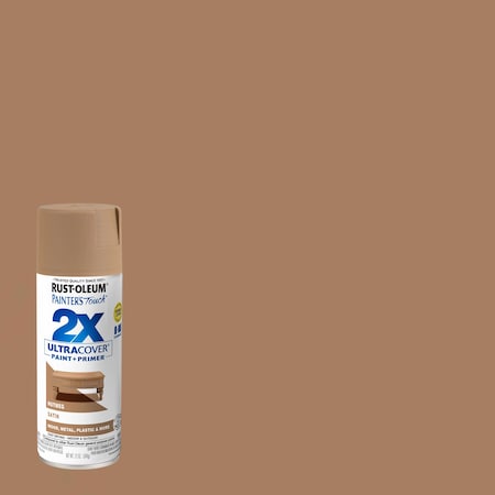 Rust-Oleum Spray Paint, Nutmeg, Satin, Solvent, 12 Oz 334076 | Zoro
