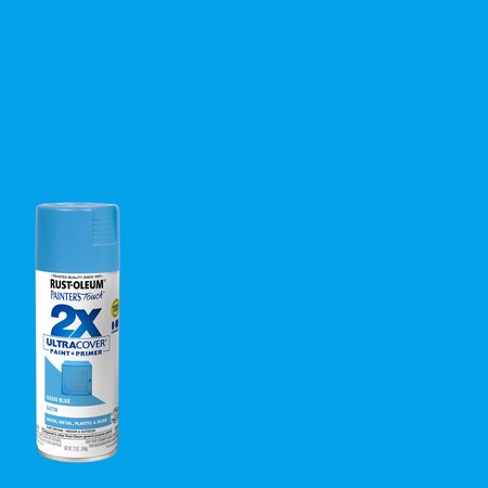 Rust-Oleum Spray Paint, Oasis Blue, Satin, Solvent, 12 oz 334085 | Zoro