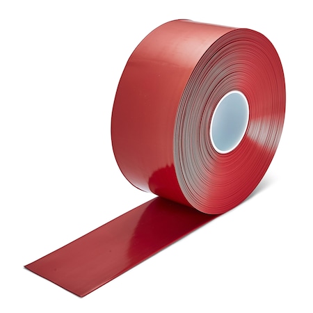 Safestep Heavy Duty Line Marking Tape, Smooth, 4'' x 98', Red 387208 | Zoro