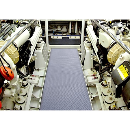 Rhino Mats Gray ASTM Switchboard Mats, 3/16" Thick, Diamond, Rubber ...