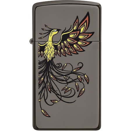 Zippo 2022 Zippo Slim Black Ice Phoenix Design, ZIP-49407 | Zoro