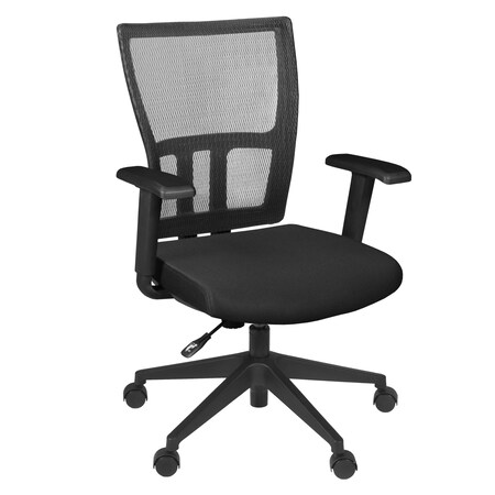 Regency Ayla Adjustable Arm Mesh Back Swivel Chair- Black 5626BK | Zoro