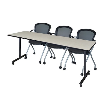 Regency Regency Kobe 84 x 24 in. Mobile T-Base Training Table- Maple, 2 ...