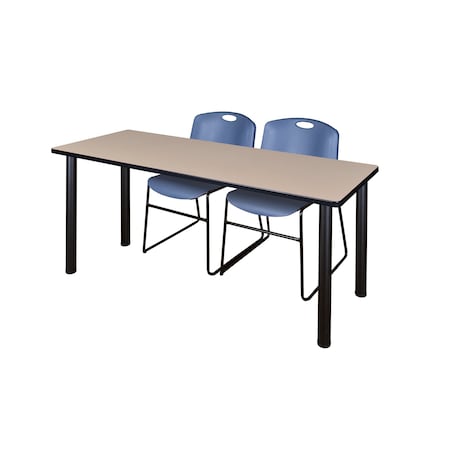 Kee Rectangle Training Table, 60" W, 29" H, Laminate Top, Beige ...