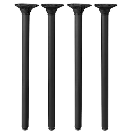 Regency Post Leg Table Bases, 4.5 W, 4.5 L, 28 H, Metal Top MTBF28BK | Zoro