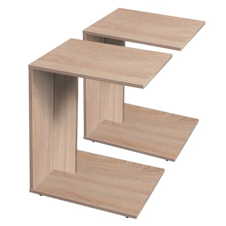 Regency Niche Lux C-Shaped Sofa Table (Set of 2) - Natural ...