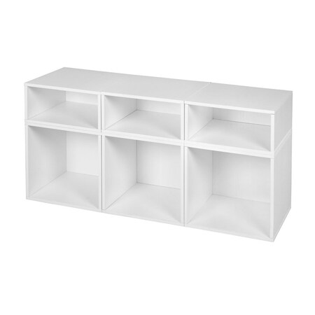 Regency Niche Cubo Storage Organizer Open Bookshelf Set- 3 Full Cubes/3 ...