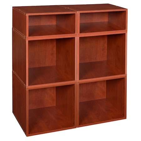 Regency Niche Cubo Storage Organizer Open Bookshelf Set- 4 Full Cubes/2 ...