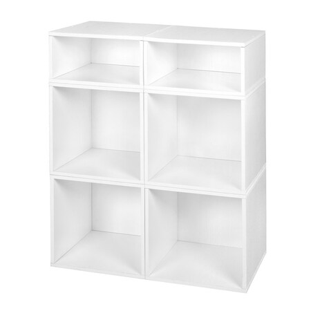 Regency Niche Cubo Storage Organizer Open Bookshelf Set- 4 Full Cubes/2 ...