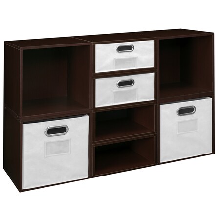 Regency Niche Cubo Storage Organizer Open Bookshelf Set- 4 Full Cubes/4 ...