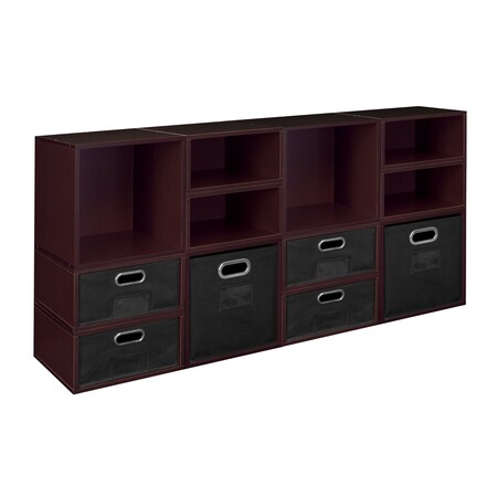 Regency Niche Cubo Storage Organizer Open Bookshelf Set- 4 Full Cubes/8 ...