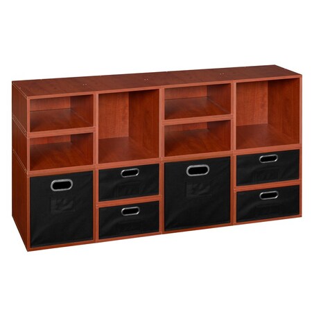 Regency Niche Cubo Storage Organizer Open Bookshelf Set- 4 Full Cubes/8 ...