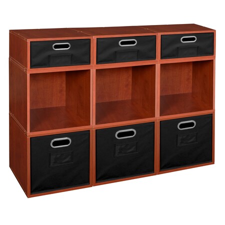 Regency Niche Cubo Storage Organizer Open Bookshelf Set- 6 Full Cubes/3 ...