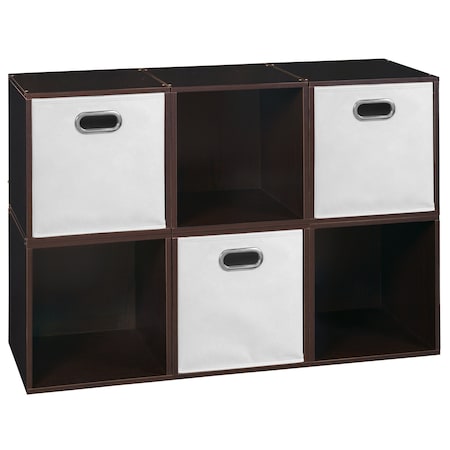 Regency Niche Cubo Storage Organizer Open Bookshelf Set- 6 Cubes 3 ...