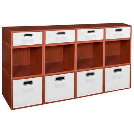 Regency Niche Cubo Storage Organizer Open Bookshelf Set- 8 Full Cubes/4 ...